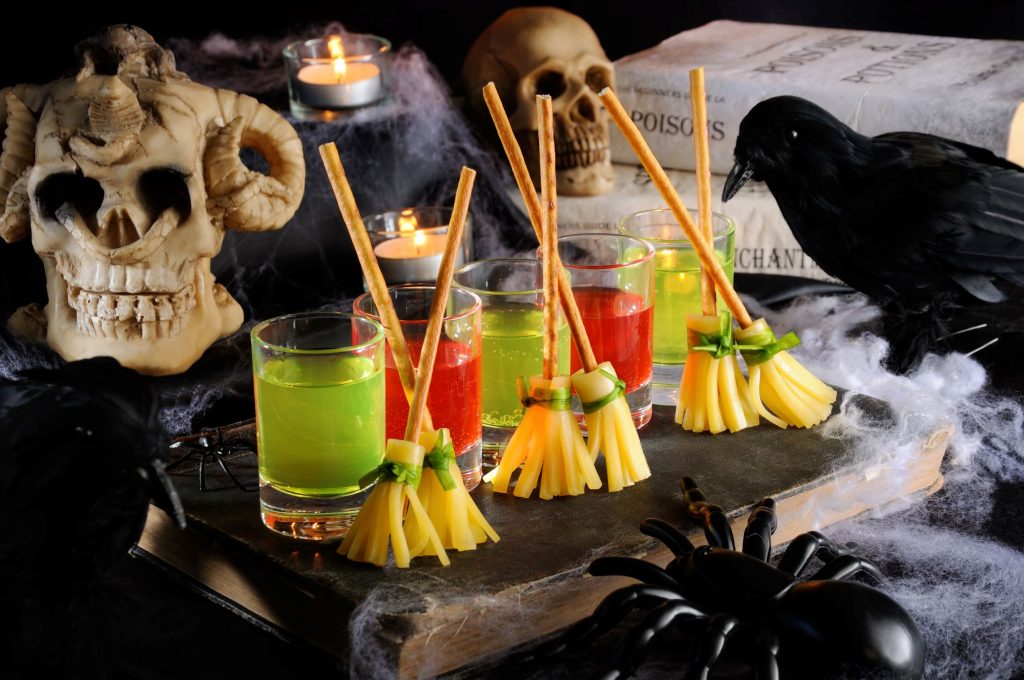 witch-broom-made-of-cheese-and-bread-straw-the-original-idea-of-serving ...